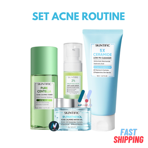 SET 4: SKINTIFIC Acne Anti-Aging 5X Ceramide Salicylic Panthenol Pure ...
