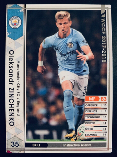 2017-18 Panini WCCF EXTRA Oleksandr Zinchenko Manchester City ...