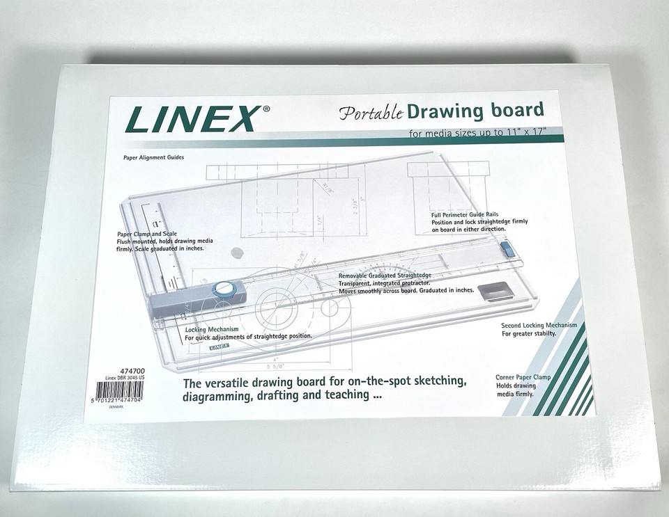 LINEX Portable Drawing Art Board Multi-Function Drafting Scale In ...
