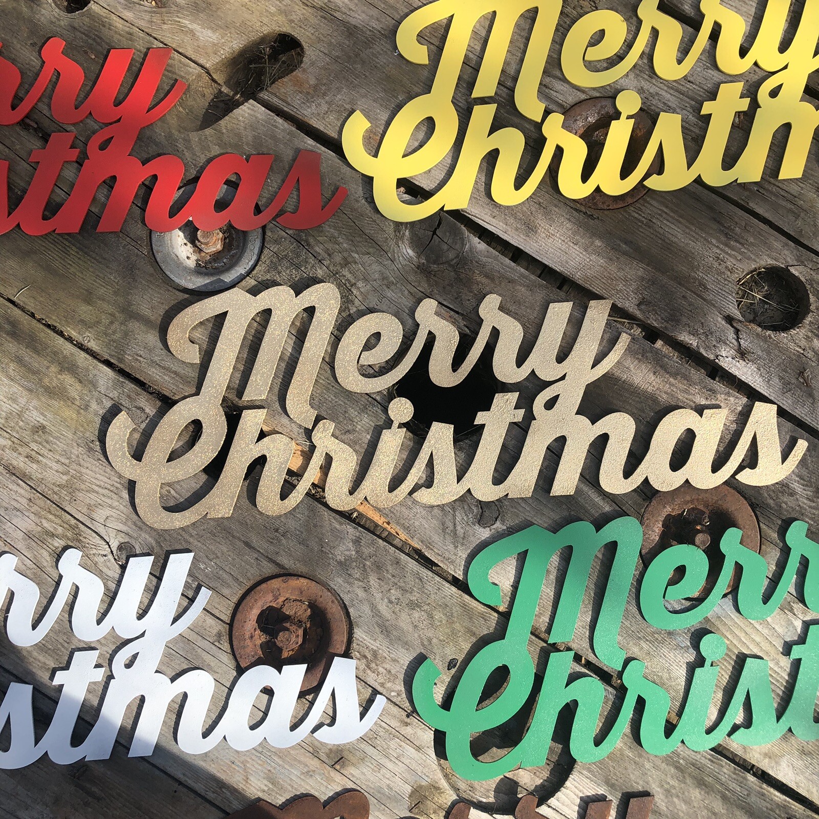 Gold Merry Christmas Sign , Fireplace Decor , Distressed Gold Gift Idea ...