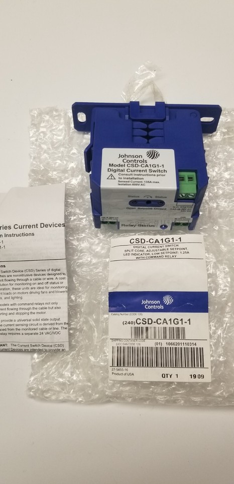 Johnson Controls CSD-CA1G1-1 Digital Current Switch | eBay