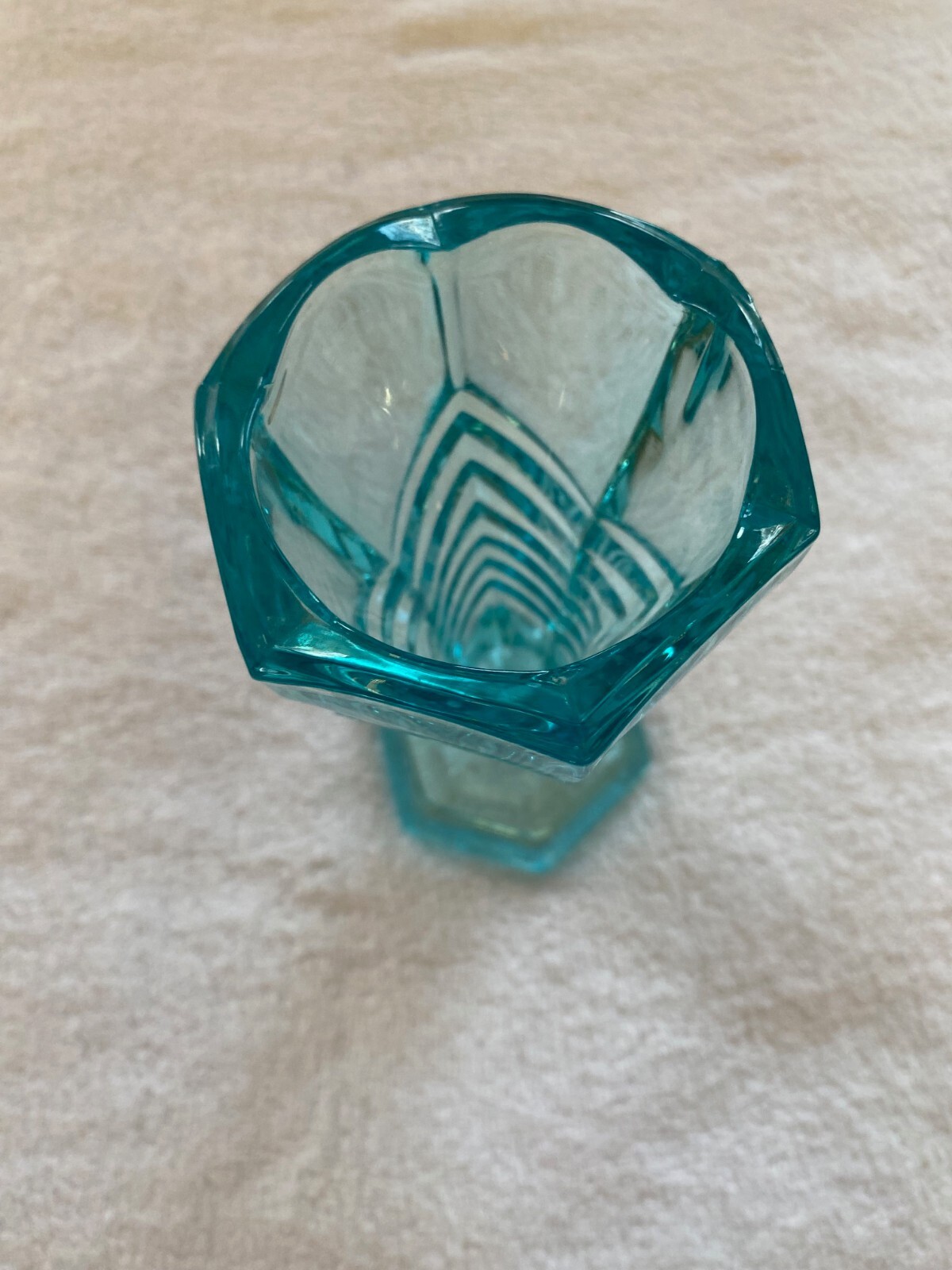 Aqua Blue Vase Art Deco 7" tall | eBay