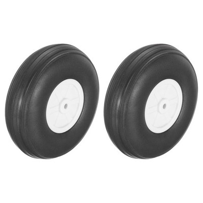 MECCANIXITY 2 Pcs RC Airplane Wheels, 3 Inch OD Plane 3 Inch, Black ...