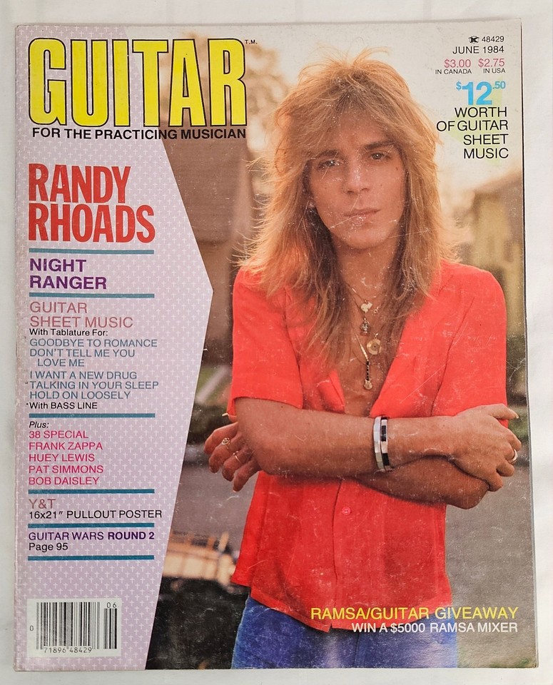 1984 JUNE GUITAR FOR THE PRACTICING MUSICIAN MAGAZINE - RANDY RHOADS ...