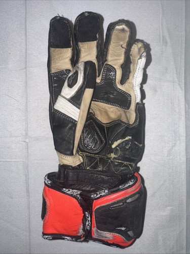 One-X Leather Motorcycle Road Race Gloves Motorcycle Track Day Gauntlet ...