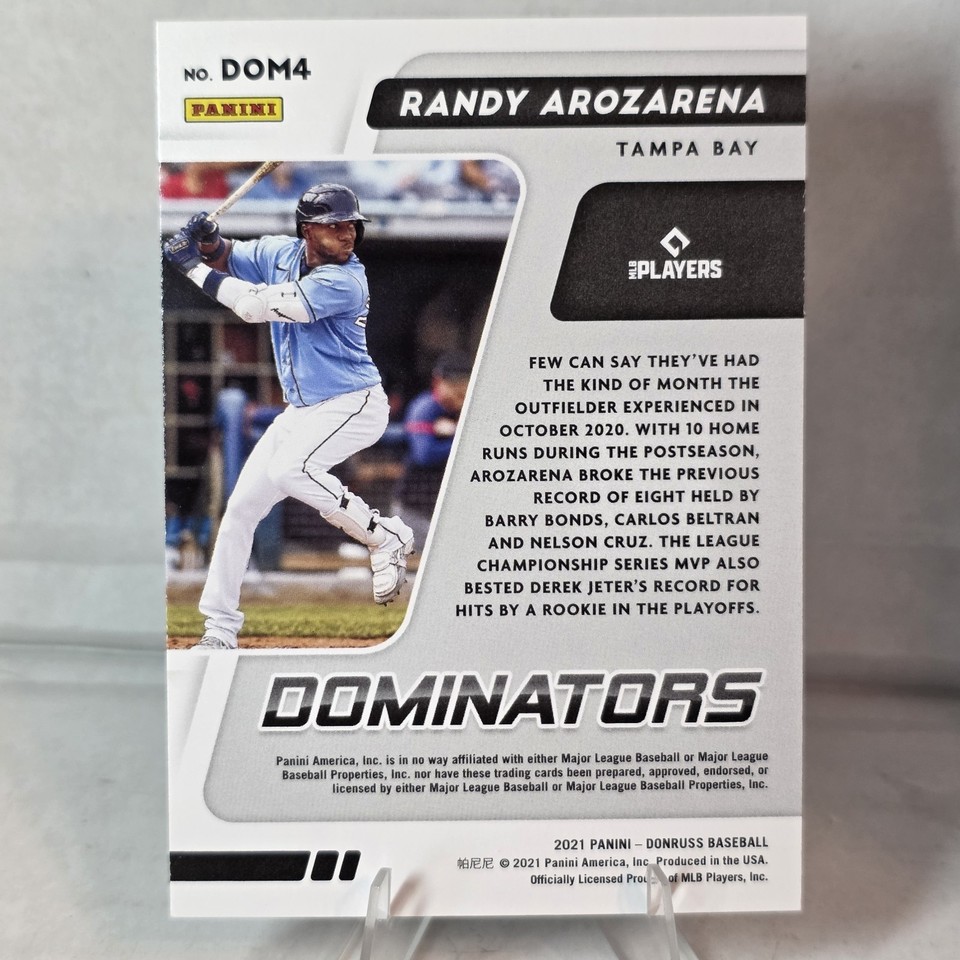 2021 Panini Donruss - Dominators Randy Arozarena #DOM4 Vector | eBay