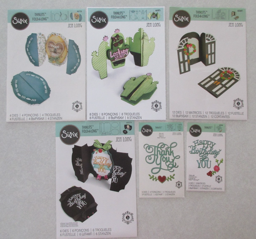Sizzix Thinlits Jen Long Fold A Long Card Making Die LOT | eBay