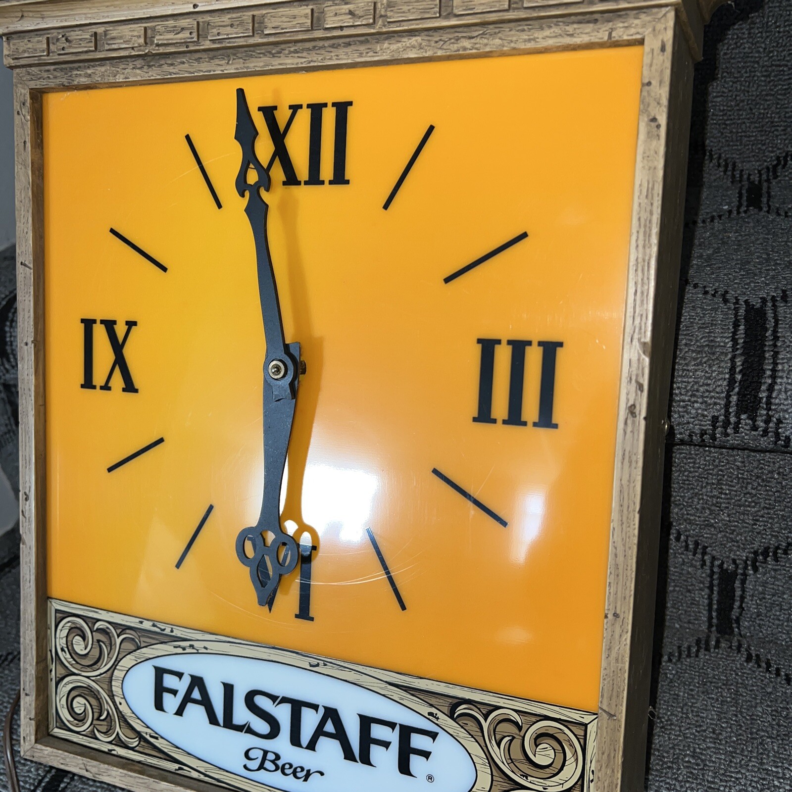 falstaff lighted beer clock sign | eBay