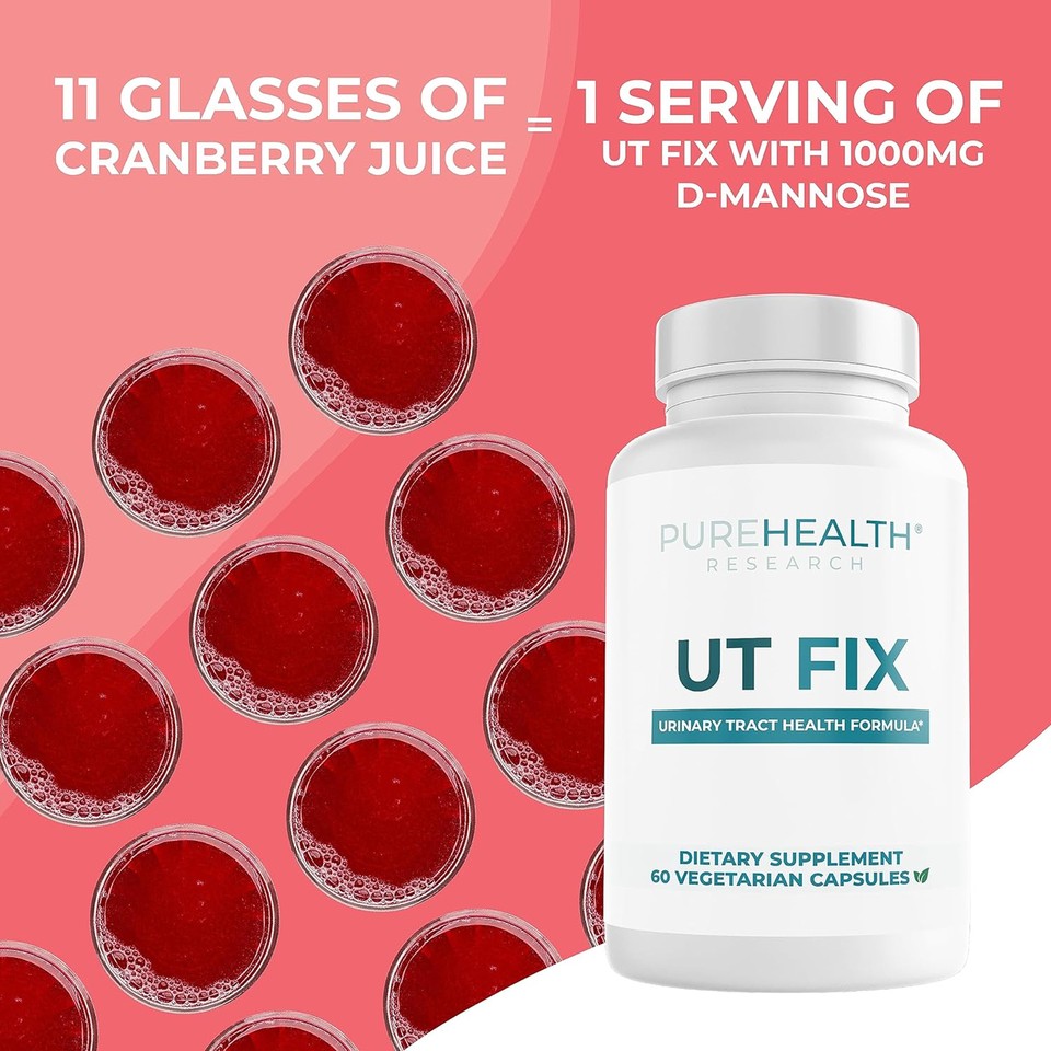 PureHealth Research UT FIX - with D-Mannose, Cranberry, UTI Support ...