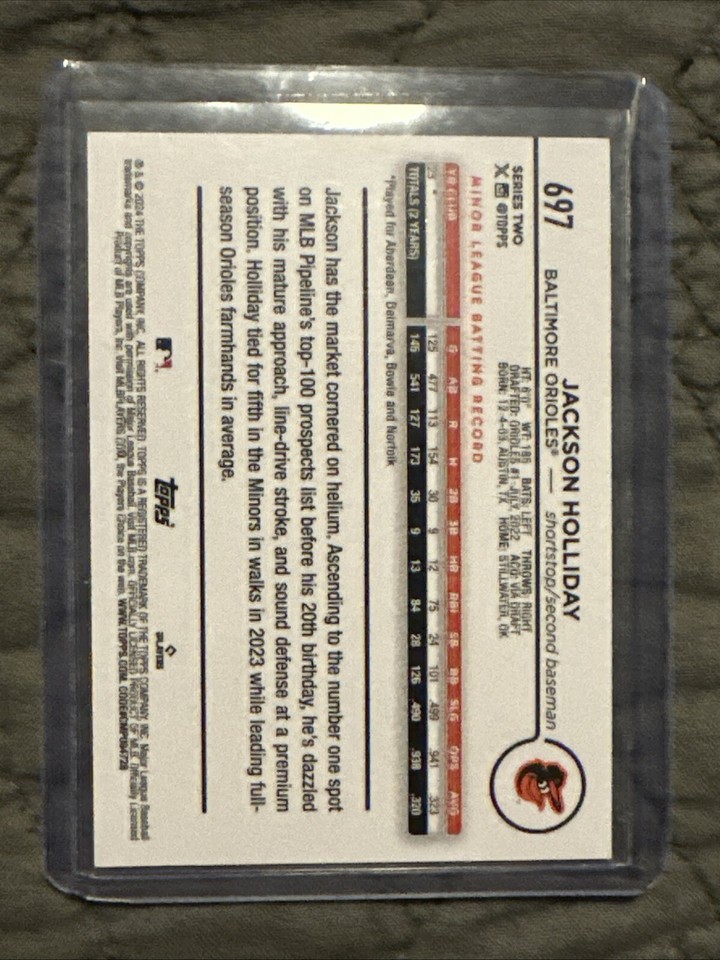 JACKSON HOLLIDAY FUN FACE BLACK SCRIBBLE SSP VARIATION 2024 TOPPS ...