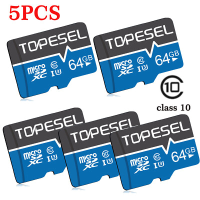 LOT 64GB Micro SD Card Memory Cards Micro SD Class 10 High Speed Flash ...
