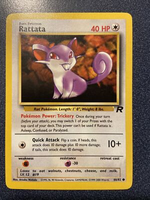RATTATA - Team Rocket Set - 66/82 - Common - Pokemon Card - Unlimited ...