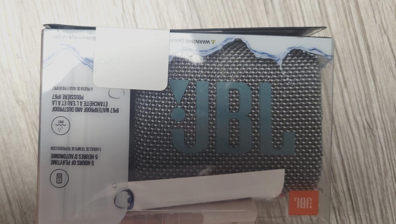 JBL GO3 Grey Portable Bluetooth Speaker (Open Box) Damaged Factory Box ...