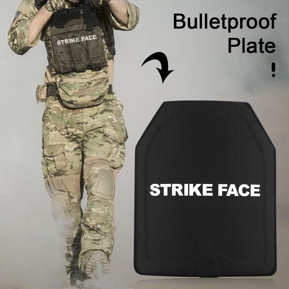 2Pcs 10x12" Tactical Body Armor Plates Bu lletProof Light Weight Level ...