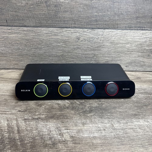 Belkin F1DS104J Black LED Indicator 4-Ports SOHO Desktop KVM Switch ...