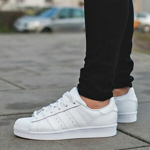 Adidas ORIGINALS Triple All White SUPERSTAR Shoes Sne… - Gem