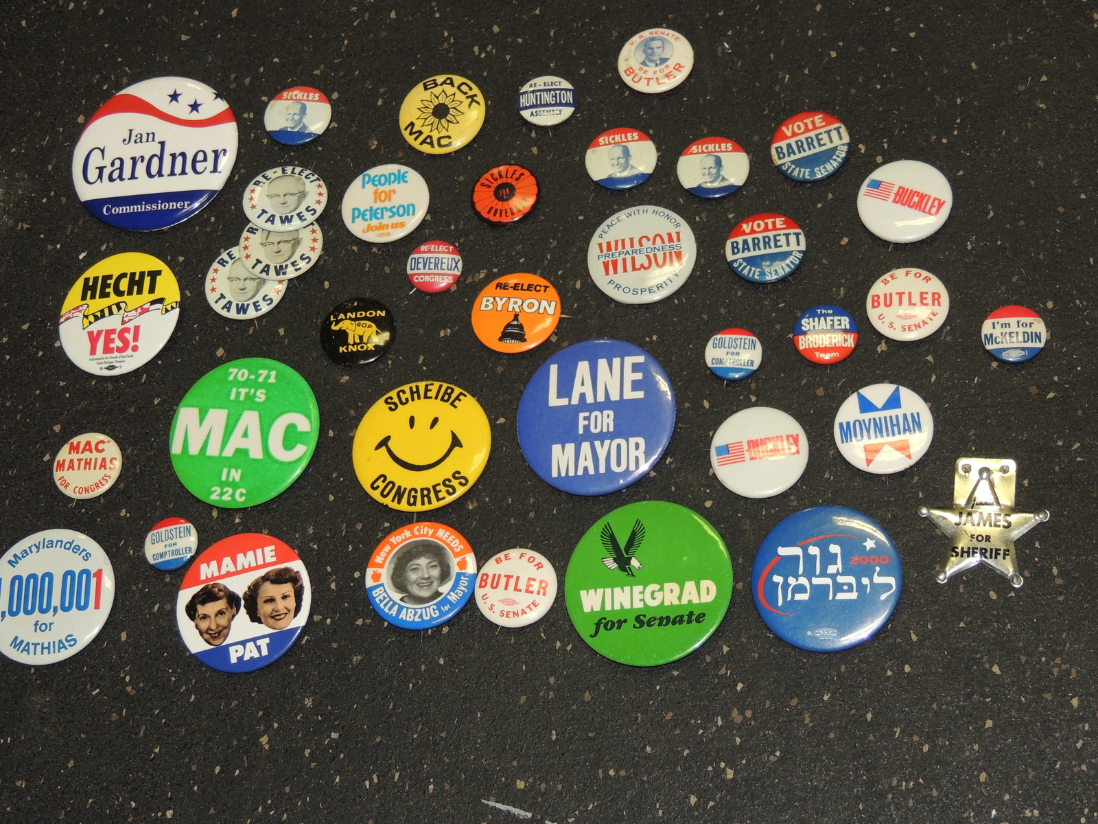 Lot of Political Buttons Pins Assorted 1960s 1970s 1980s Maryland State ...