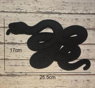 Large Iron On Embroidered Black OR Multicolored Snake Patch IR9 | eBay ...