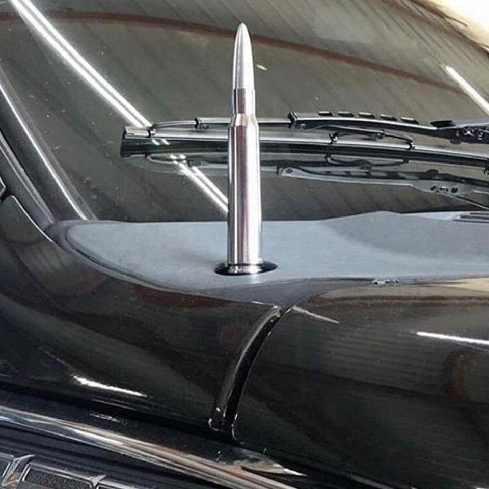 50 Caliber Bullet Antenna Trucks Fits Dodge RAM 1500 Chevy Silverado ...