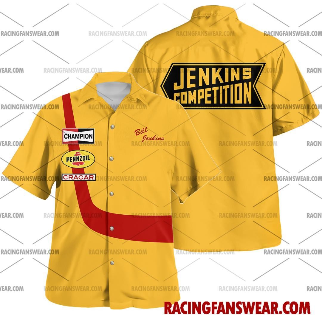 Bill Jenkins NHRA Racing 1970s Uniform Apparel Clothes Hawaiian Shirts ...