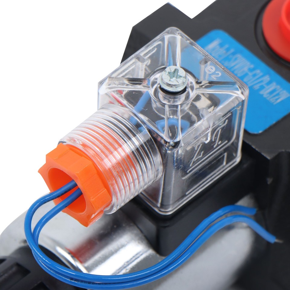 6 Port 12V DC 13GPM Hydraulic Solenoid Selector Diverter Valve 3-Plug ...