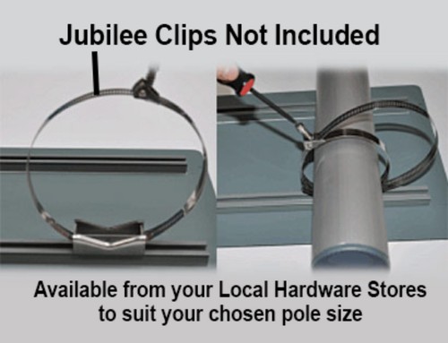Universal Sign Post or Flag Pole Fixing Kit- Just add Jubilee Clips and ...