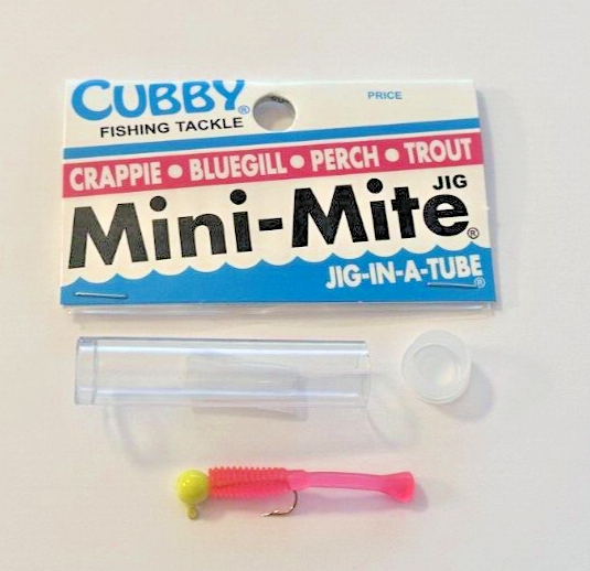 Jig-In-A-Tube, Cubby Fishing Tackle, Mini-Mite Jig, Yellow/Pink, 1/32 ...