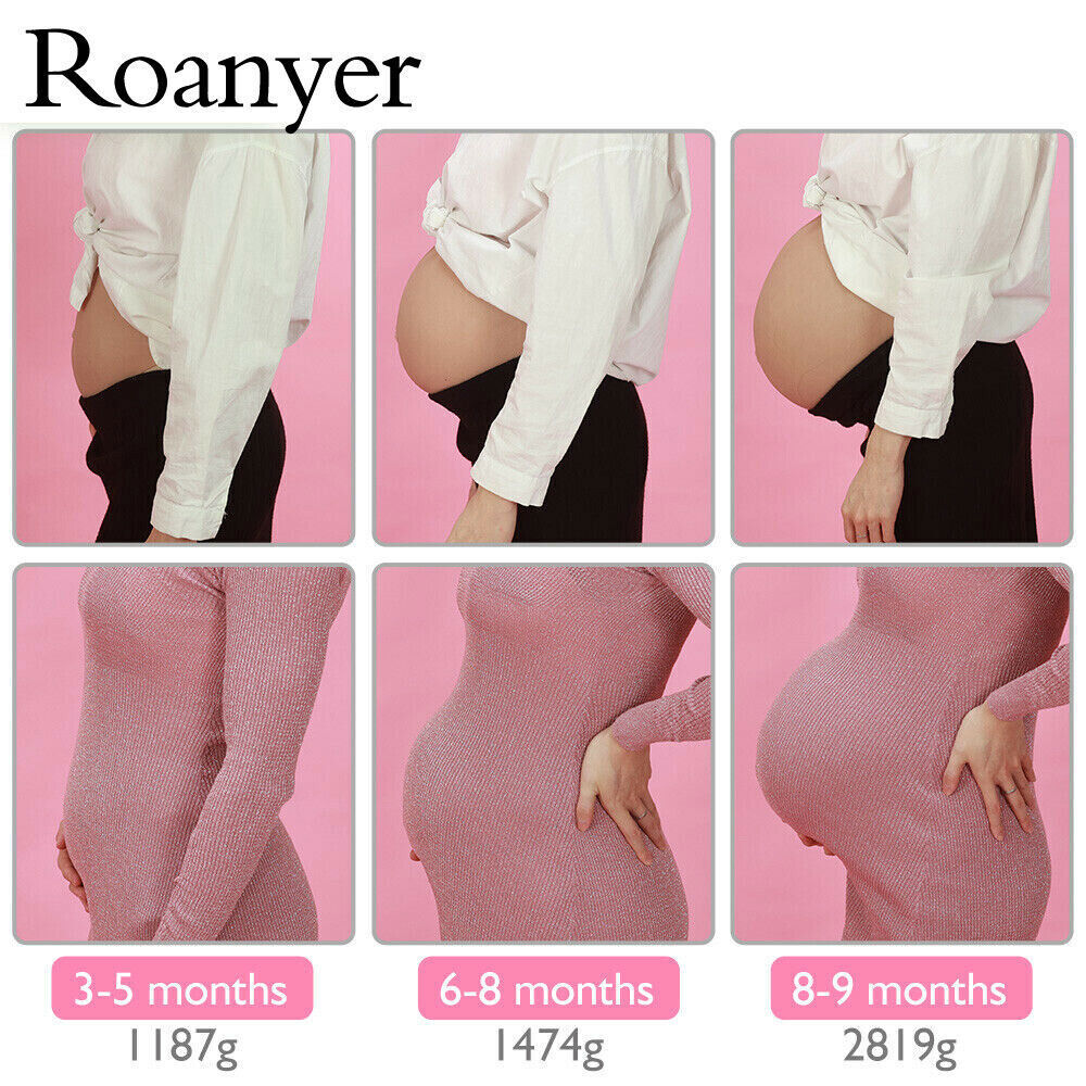 Roanyer Silicone Fake Baby Pregnant Bump Belly Real Fake pregancy Big ...