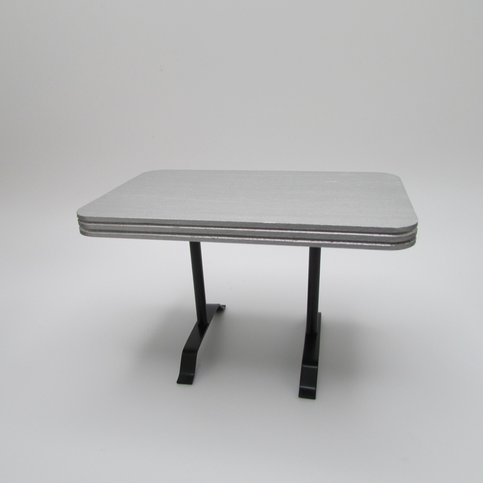 Dollhouse Miniature 1950's Red & Black Booth Table Set 3 Pieces T5899 ...