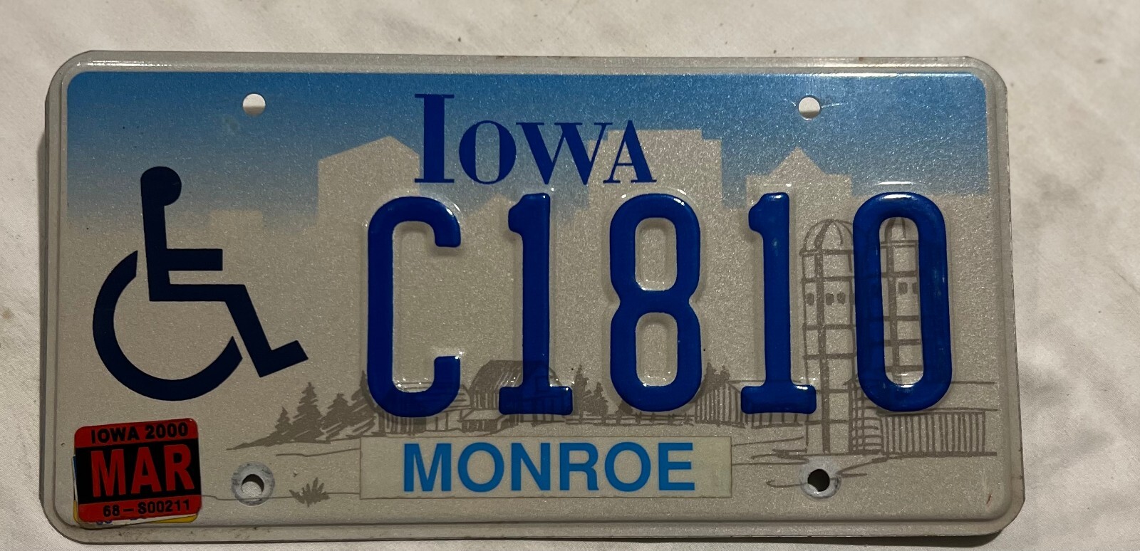 LICENSE PLATE IOWA HANDICAP C1810 2000 | eBay