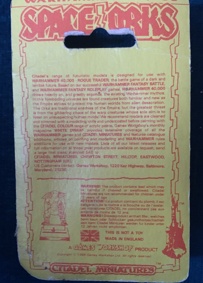 Rare OOP Citadel Miniatures Warhammer 40k Space Orcs 070559 Gretchin ...