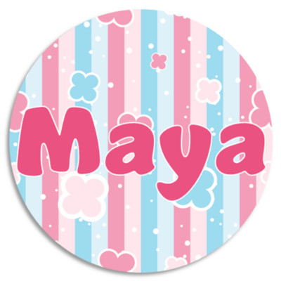 Maya - 100 Pack Circle Stickers 3 Inch - Name Tag Water Bottle School ...