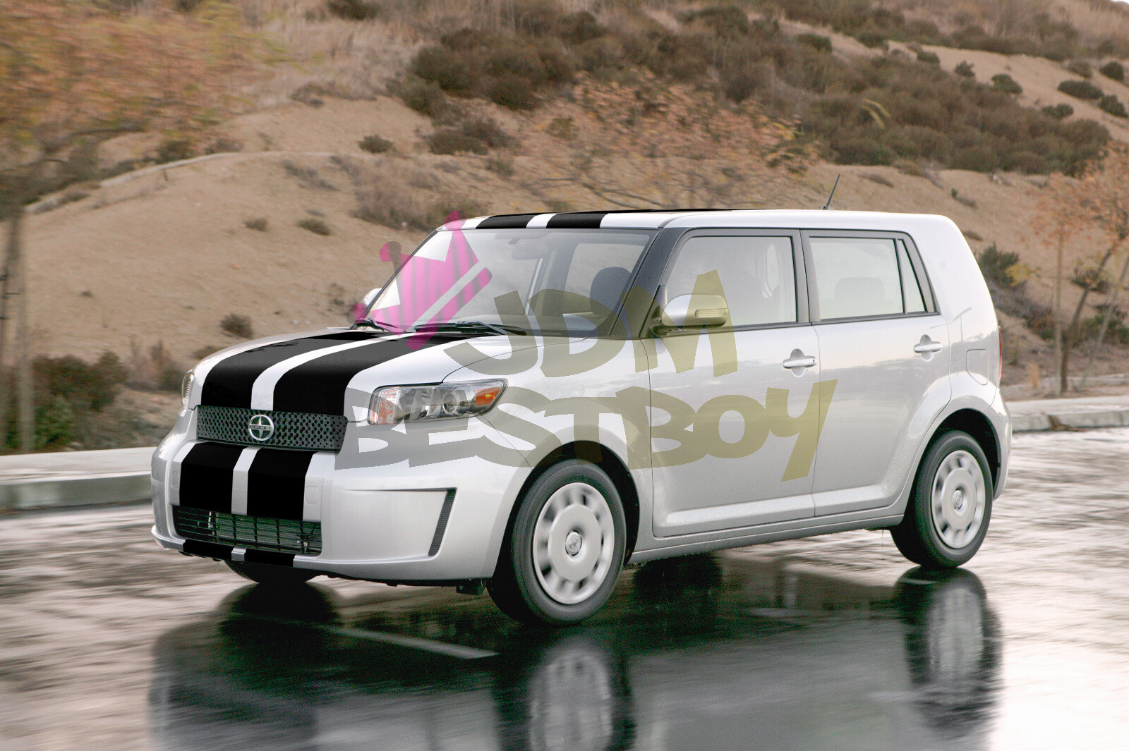 Matte Color Racing Stripes Vinyl Wrap Decal For Scion XB Sticker 10FT ...