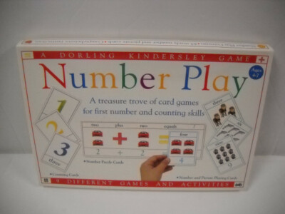 Vintage Number Play Card Games W/ Laminated Cards For Number & Counting ...