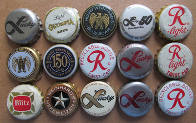 15 DIFFERENT WEST COAST OBSOLETE OLD SCHOOL BEER BOTTLE CAPS | eBay