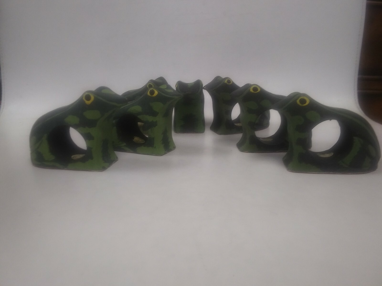 Set of 7 Wooden Frog Napkin Rings ~ Made in Philippines | eBay