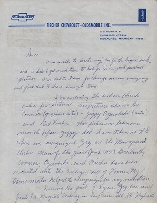 BILL "MOOSE" FISCHER - AUTOGRAPH LETTER SIGNED | eBay