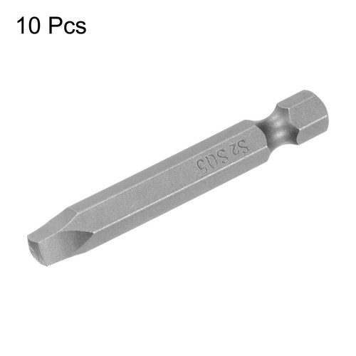 10Pcs SQ5 Square Head Screwdriver Bits 1/4 Inch Hex Shank 2" Long S2 ...