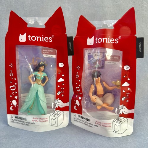 NEW Sealed! Aladdin + Jasmine. Disney Tonies, Lot of 2. Audio Character ...