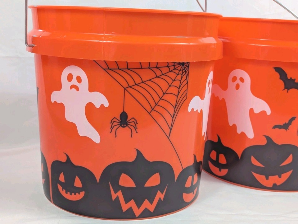 Home Depot Halloween 2 Gallon Ghost Bucket Trick or Treat Pale | eBay