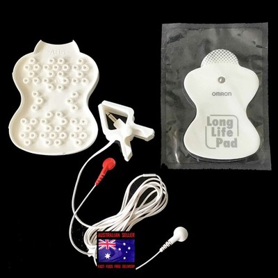 Omron ELECTRODE TENS PADS CABLE WIRE LEAD CORD + PADS HOLDER + PADS ...