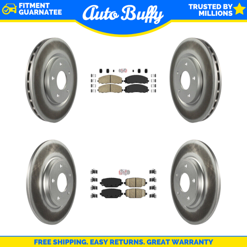 Front Rear Integrally Molded Pad Coat Brake Rotors Kit For Dodge Grand ...