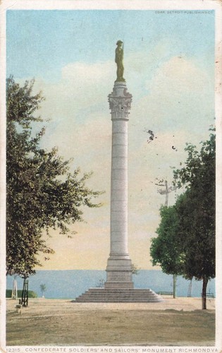 Richmond, Virginia Postcard Confederate Soldiers and Sailors Monument ...