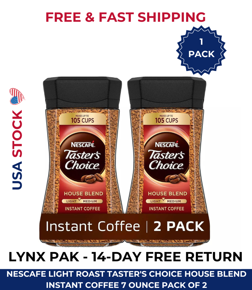 Nescafe light roast Taster's Choice House Blend Instant Coffee 7 Ounce ...