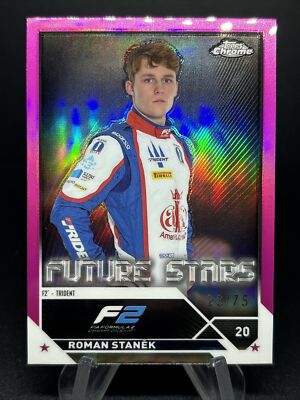 2023 Topps Chrome F1 Roman Stanek /75 PINK FUTURE STARS F2 Trident #86 ...