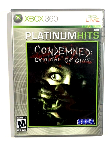 Condemned: Criminal Origins Platinum Hits Microsoft Xbox 360 - Case ...