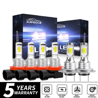 For Ford Fusion 2006-2018 6x LED Headlight Bulbs High Low Beam + Fog ...