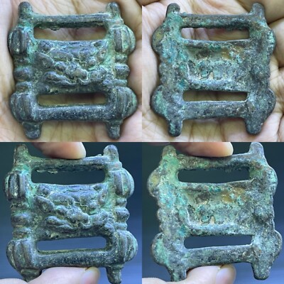 ancient roman bronze casket lock piece with a grotesque face rare | eBay