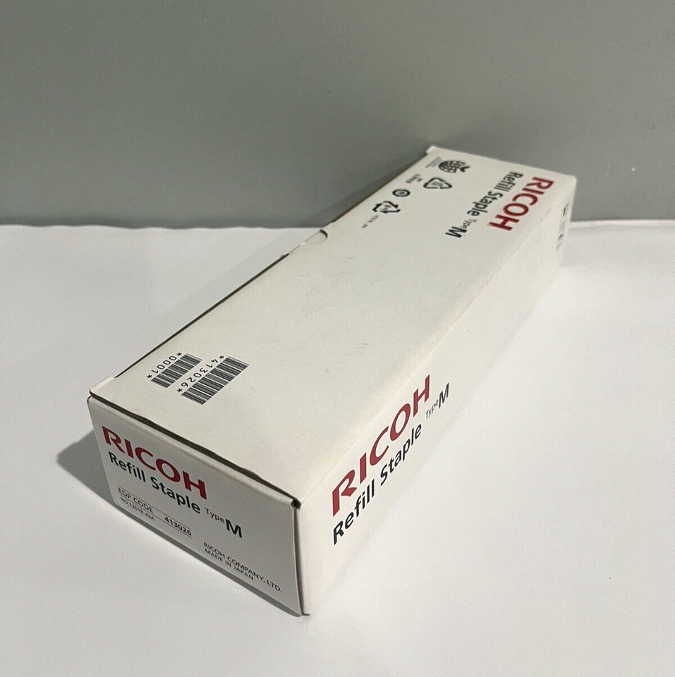 Ricoh 413026 Type M Box of 5 Refill Staple Cartridge 25,000 For SR4110 ...