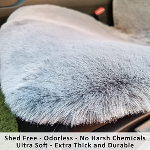 Universal Sheepskin Wool Fur Fluffy Car Seat Cover for Auto SUV Trucks ...